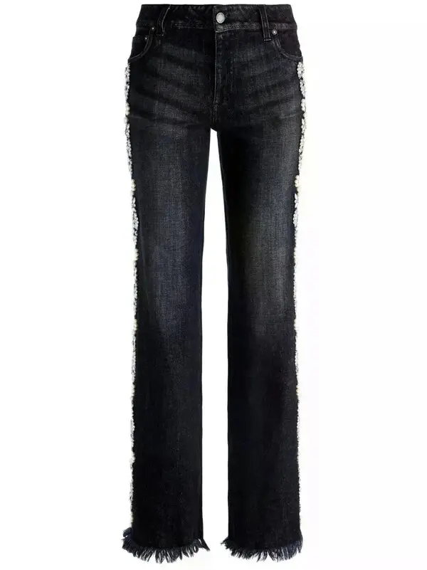 Alice + Olivia Roxie Straight Leg Jeans - Black