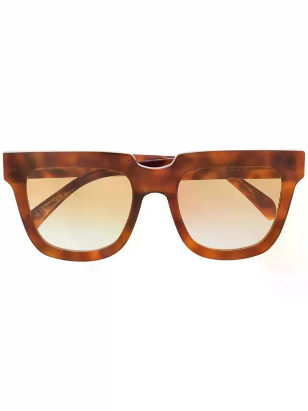 RETROSUPERFUTURE Tortoiseshell Effect Oversize Frame Sunglasses - Brown