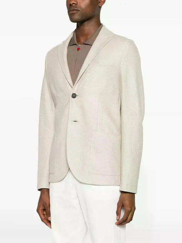Harris Wharf London Single-breasted Linen Blend Blazer