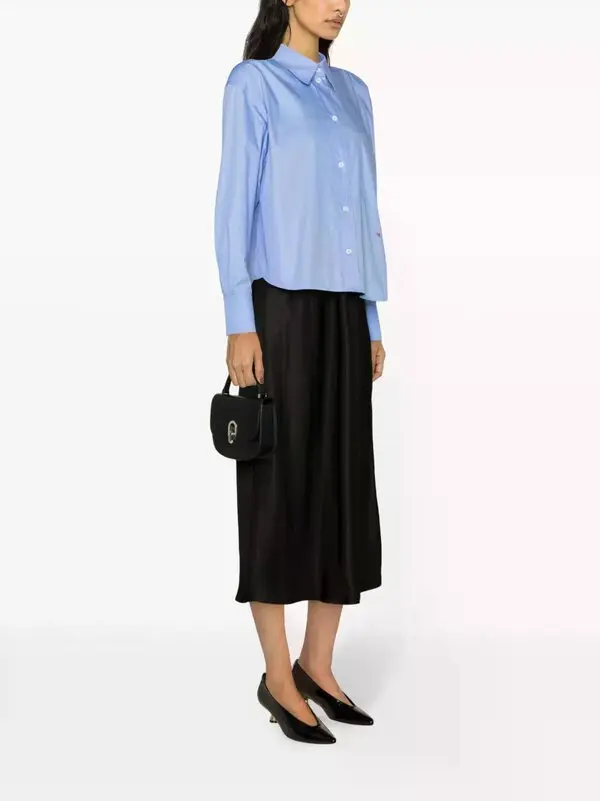 Victoria Beckham Logo-embroidered Cotton Shirt