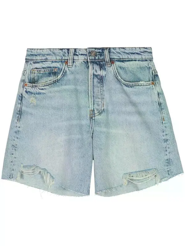 REFORMATION Raye Mid-rise Denim Shorts - Blue