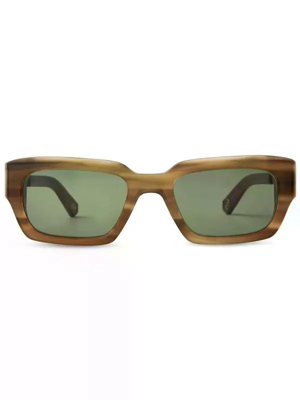 MR. LEIGHT Maverick Rectangle Frame Sunglasses - Brown