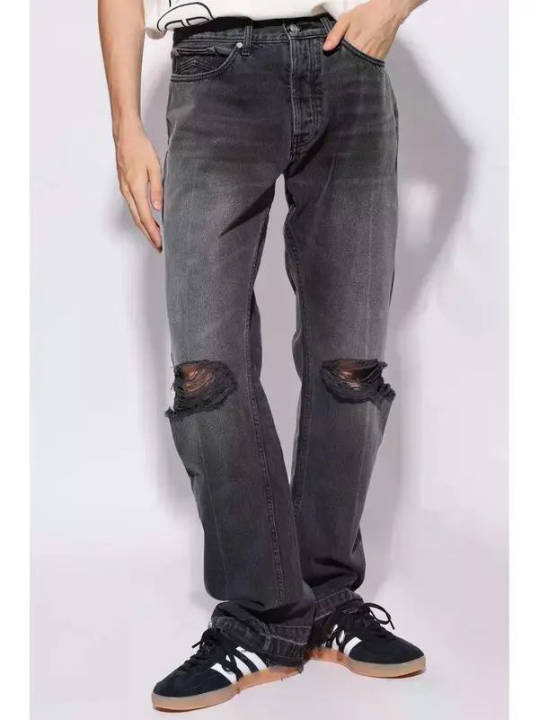 Rhude Straight Leg Distressed Jeans
