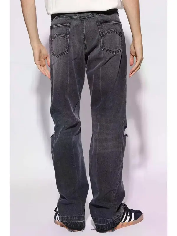 Rhude Straight Leg Distressed Jeans