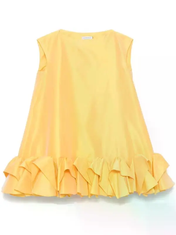 Viktor & Rolf Textured Boat Neck Mini Dress - Yellow