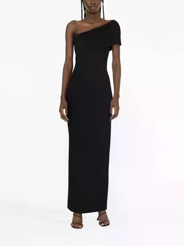 Solace London Lana One-shoulder Maxi Dress - Black