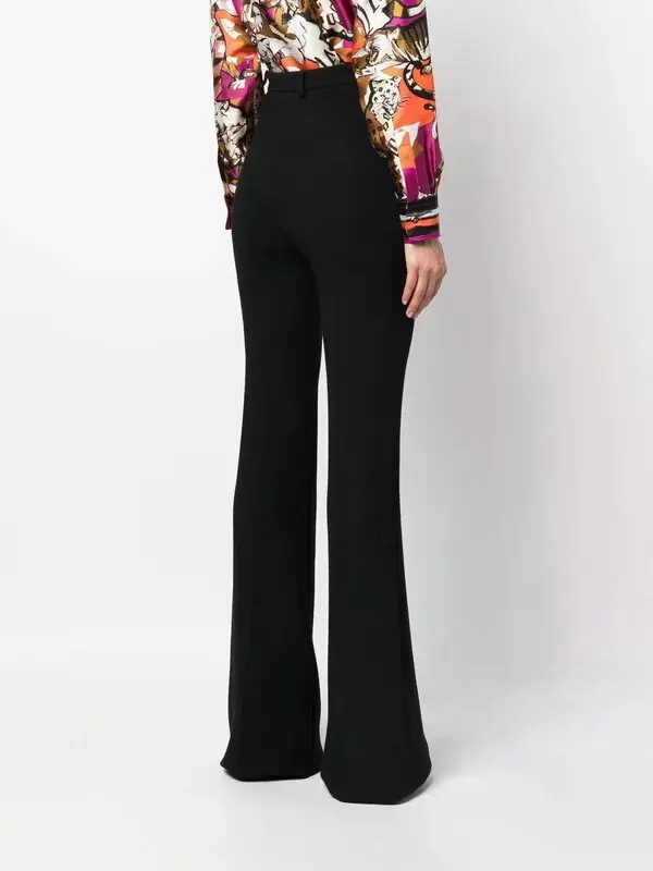 Roberto Cavalli High-waist Flared Wool Trousers