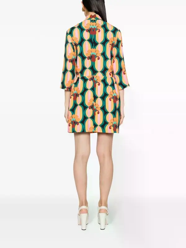 La DoubleJ Juliet Geometric-print Mini Dress