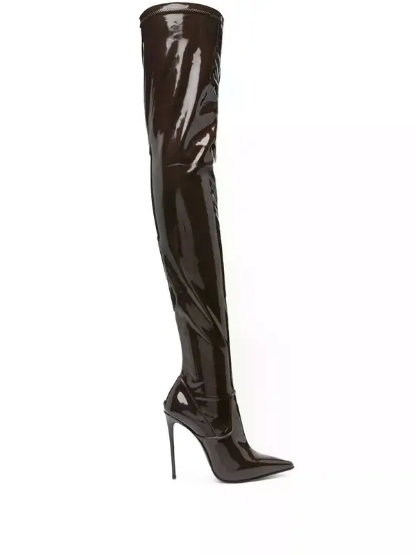 LE SILLA Eva 120mm Thigh-high Boots - Brown