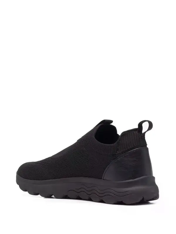 Geox Spherica Slip-on Knit Sneakers - Black