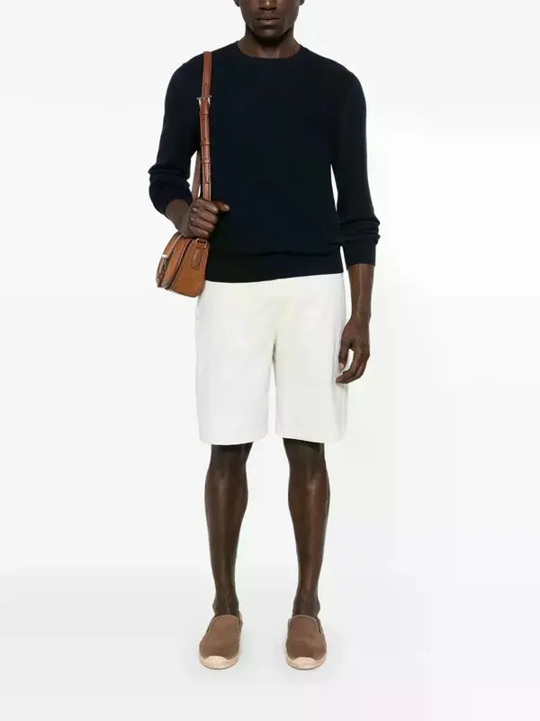 Canali Basket-weave Crew Neck Sweater