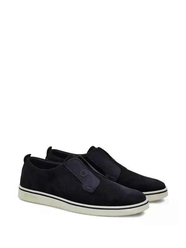 FERRAGAMO Suede Slip-on Sneakers - Blue
