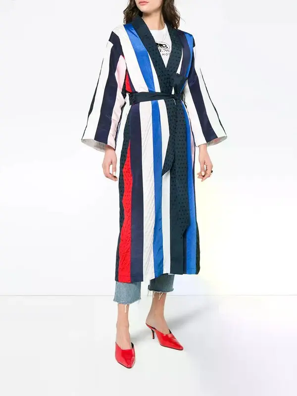 Natasha Zinko Striped Midi Robe