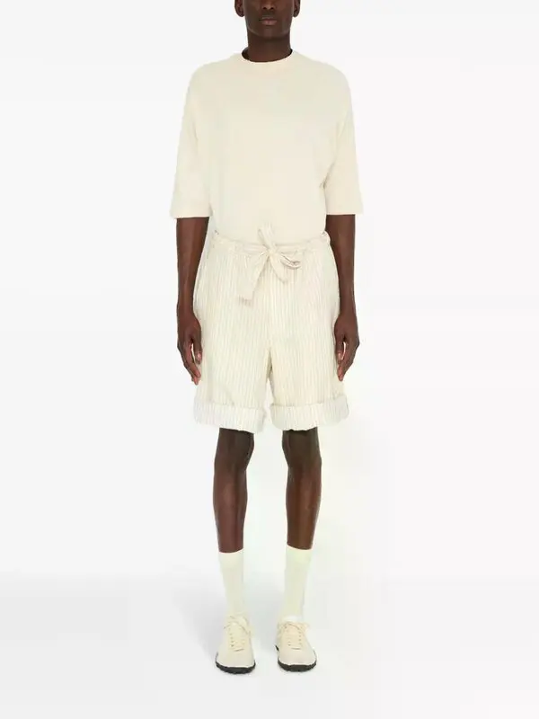 MAISON MARGIELA Striped Cotton Blend Shorts