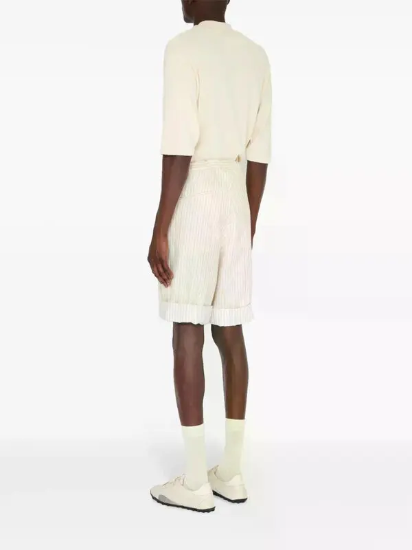 MAISON MARGIELA Striped Cotton Blend Shorts