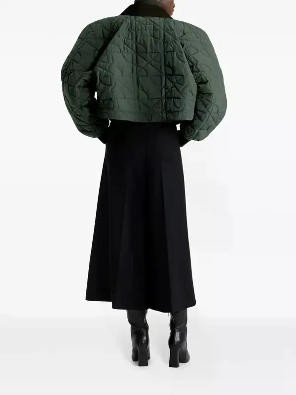 PATOU Cropped Quilted Bomber Jacket