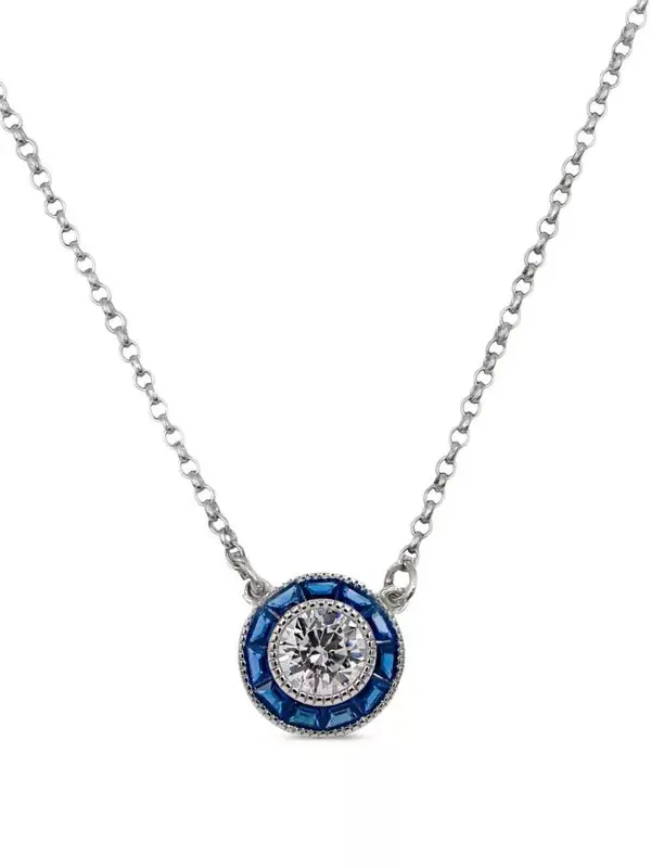JUWELINA PARIS Bottega Blue Necklace - Silver