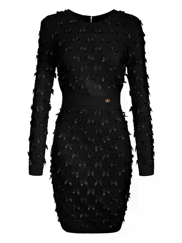 Elisabetta Franchi Bow-detailing Mini Dress - Black