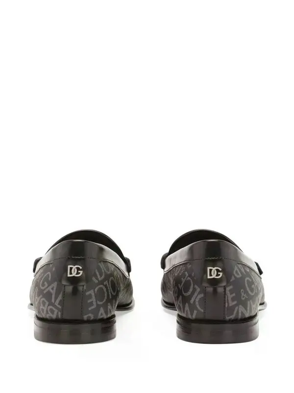 Dolce & Gabbana Logo-print Calf Leather Loafers