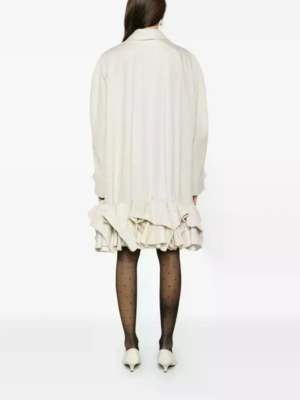 Viktor & Rolf Ruffled Cotton Gabardine Trench Coat
