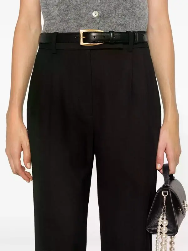 Maje Pleated Wide-leg Tailored Trousers - Black
