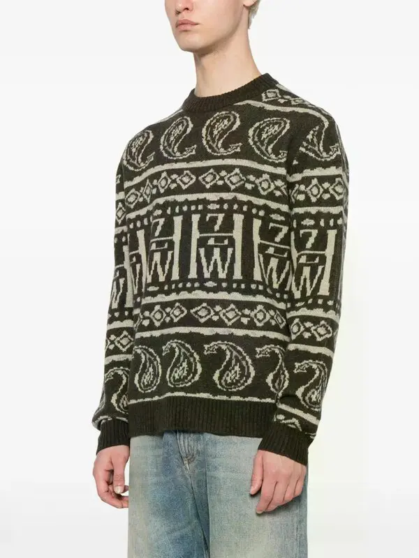 HOLZWEILER Dery Intarsia-knit Jumper In Dark