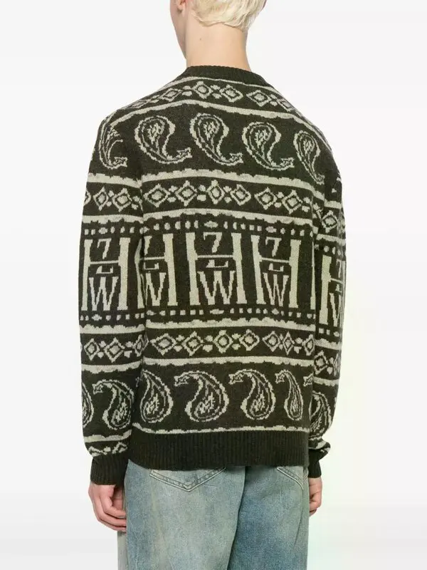 HOLZWEILER Dery Intarsia-knit Jumper In Dark