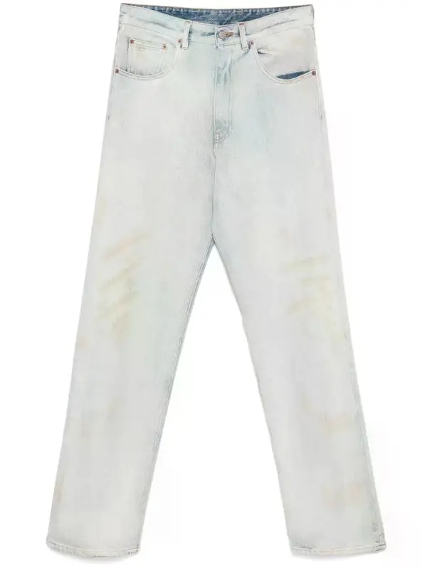 MAISON MARGIELA Light Wash Straight Leg Jeans - Blue