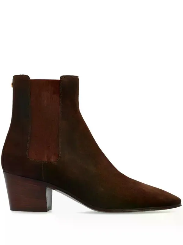 Casadei Pointed-toe Suede Chelsea Boots - Brown
