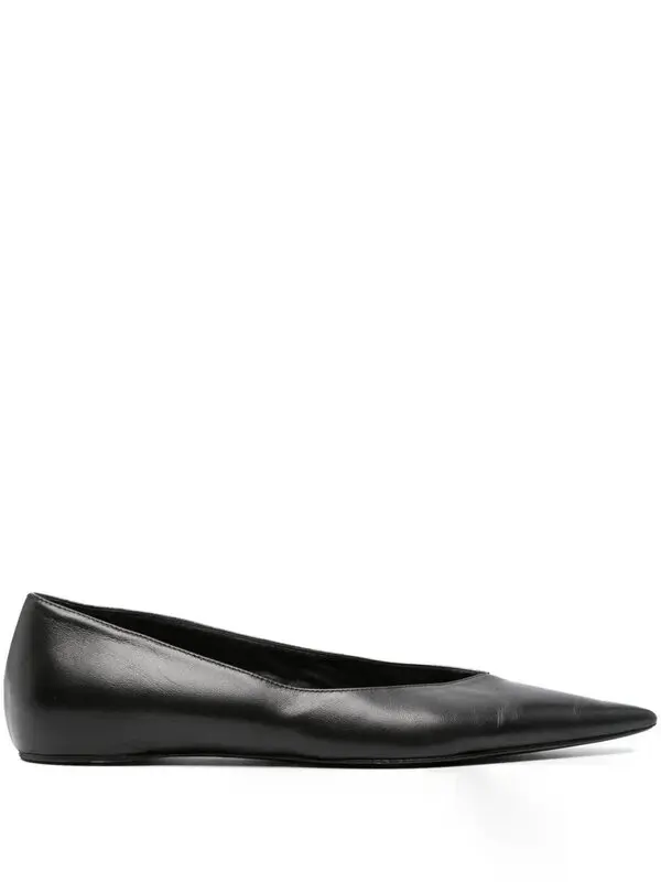 TOTEME Leather Asymmetric Ballerinas