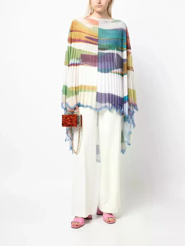 Maticevski Abstract-print Draped Tunic