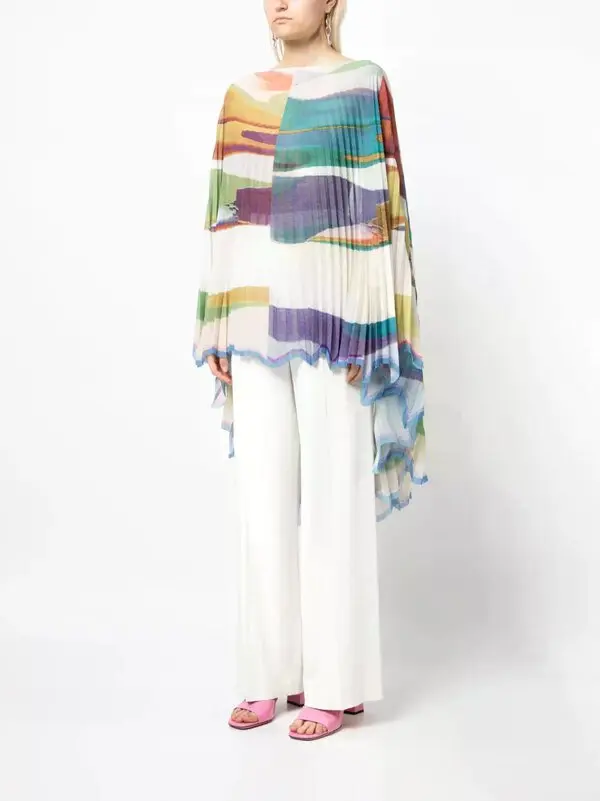 Maticevski Abstract-print Draped Tunic