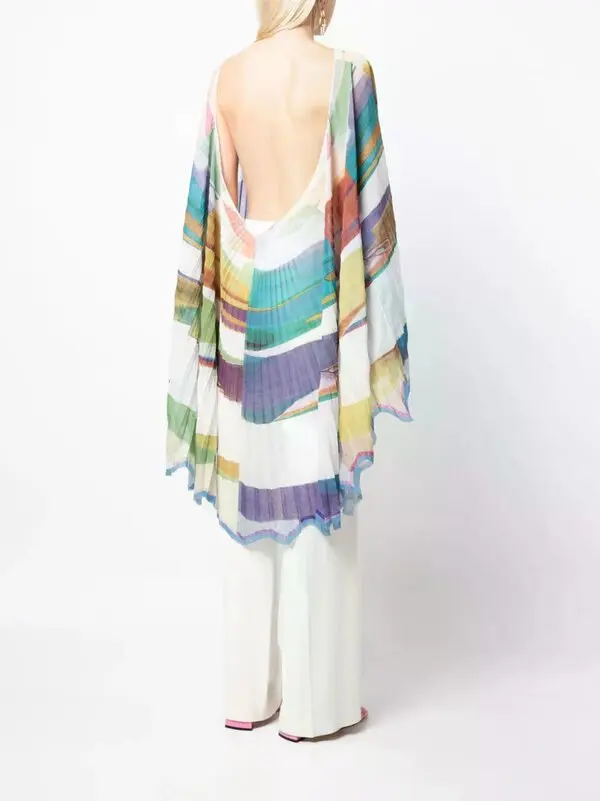 Maticevski Abstract-print Draped Tunic