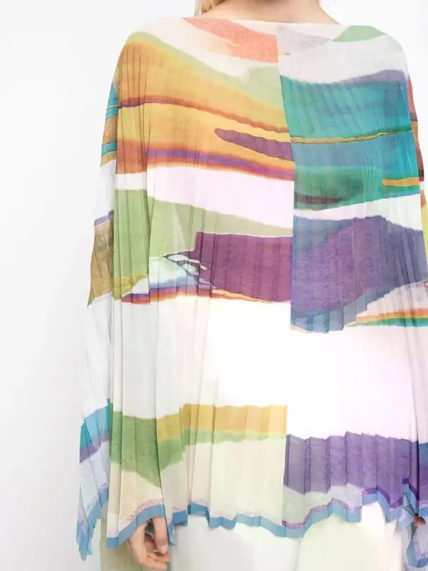 Maticevski Abstract-print Draped Tunic