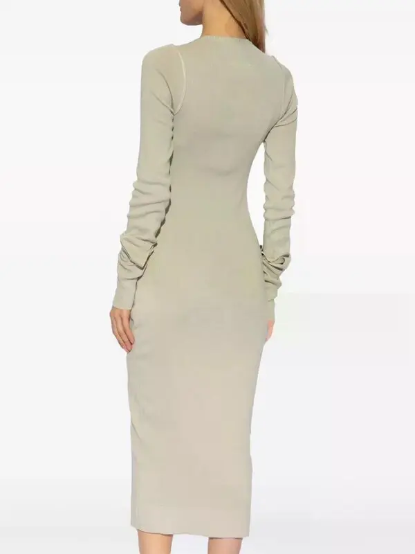 MAISON MARGIELA Knitted Midi Dress With Front Button Fastening