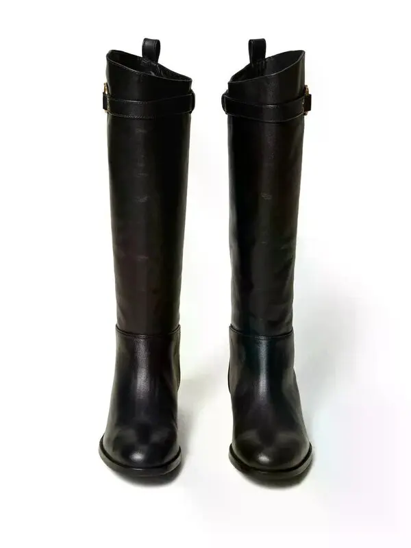 TWINSET Oval T Leather Boots