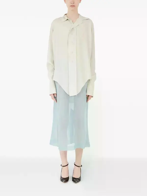 MAISON MARGIELA Long-sleeve Shirt With Signature Four-stitch Logo