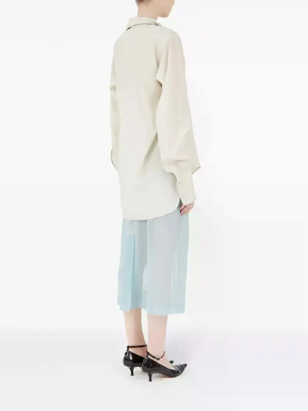 MAISON MARGIELA Long-sleeve Shirt With Signature Four-stitch Logo