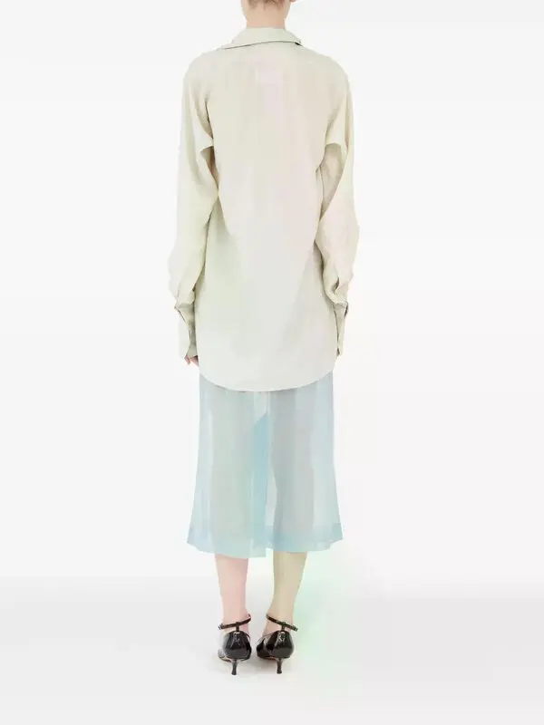MAISON MARGIELA Long-sleeve Shirt With Signature Four-stitch Logo