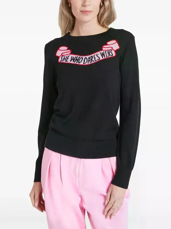 TEMPERLEY LONDON She Who Dares Wins" Jumper