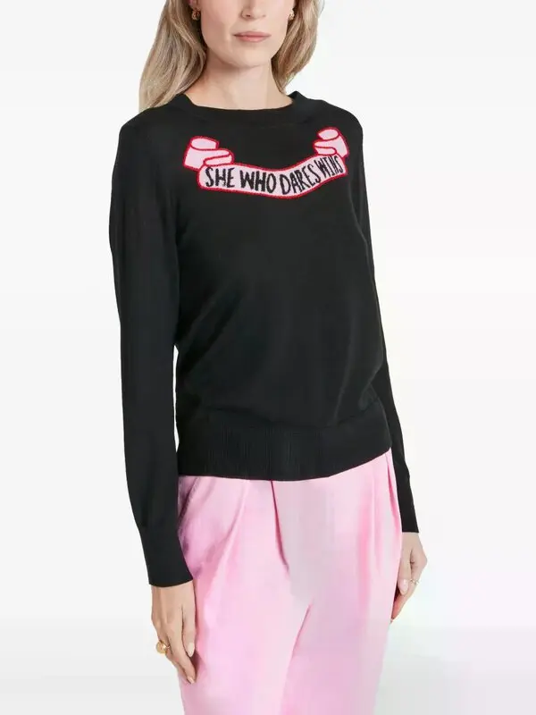 TEMPERLEY LONDON She Who Dares Wins" Jumper