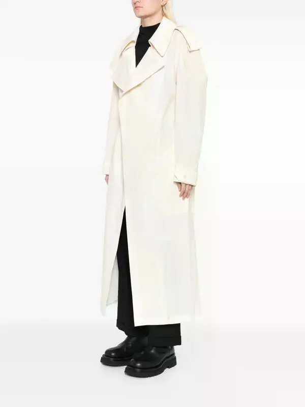 Y’s Dump Rooler Printing Trench Coat