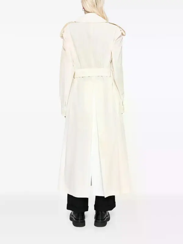 Y’s Dump Rooler Printing Trench Coat
