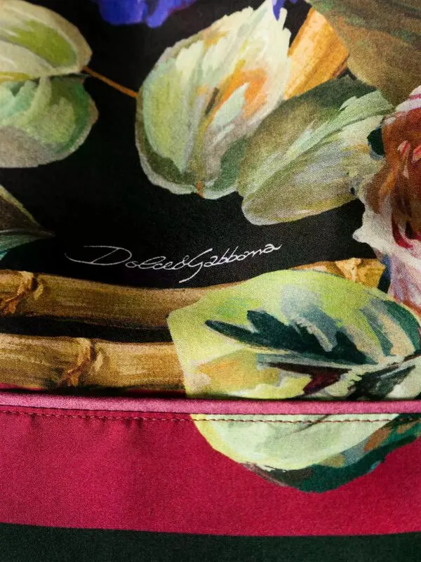 Dolce & Gabbana Floral Print Silk Pajama Shorts