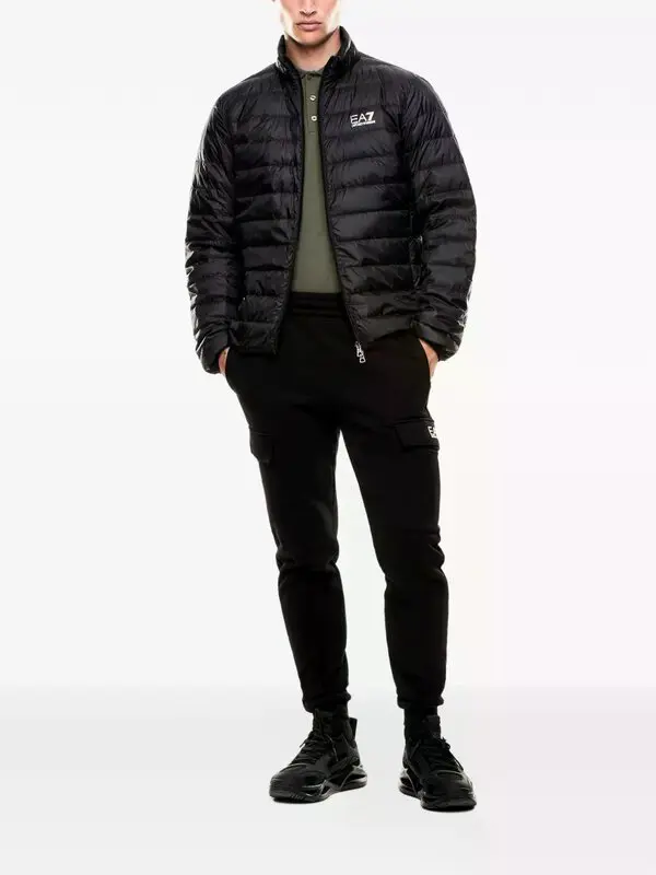 EA7 Padded Funnel Neck Jacket - Black