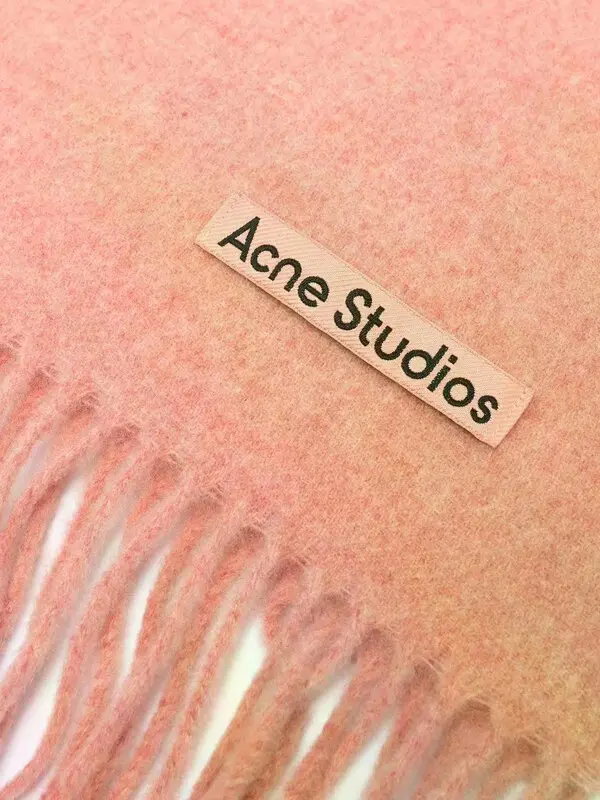 Acne Studios Fringe Wool Scarf – Narrow - Pink