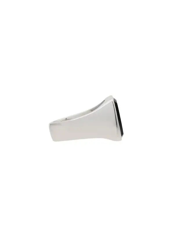 Tom Wood Cushion Onyx Sterling Signet Ring