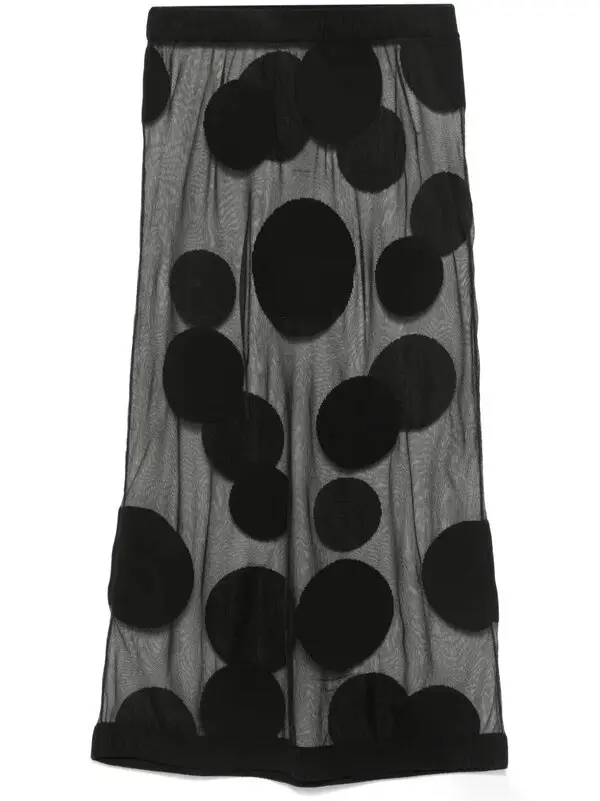 Viktor & Rolf Polka Dot Midi Skirt - Black
