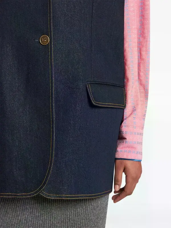 Etro Lurex Denim Vest