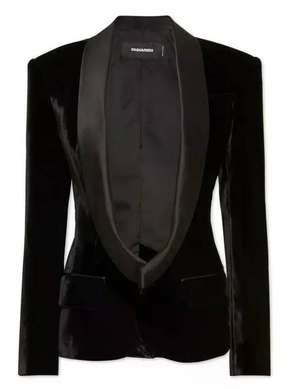 Dsquared2 Shawl-lapel Single-breasted Blazer - Black